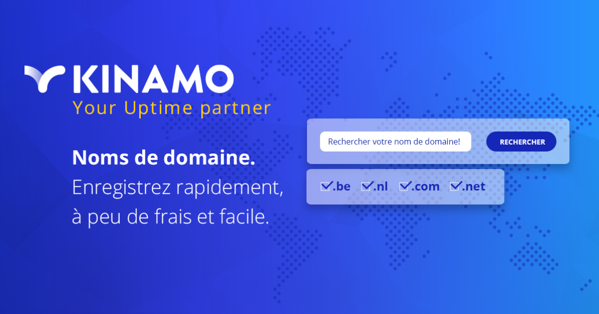 Noms de domaine: résultats de la recherche | Kinamo